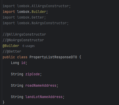 DTO에는 어떤 Annotation을 붙여야 할까?