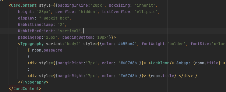 css MUI overflow 적용하기
