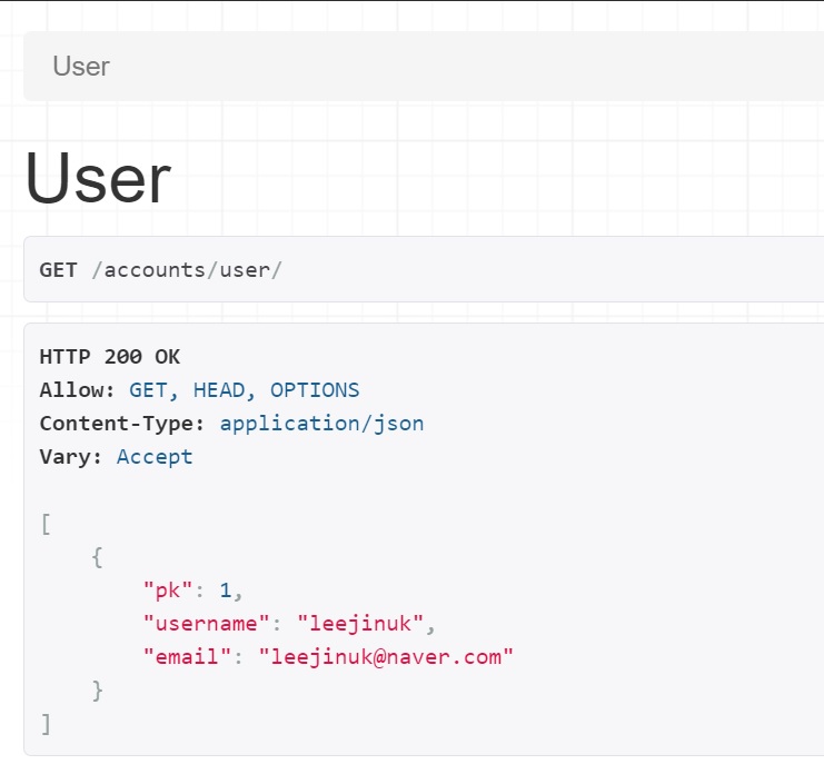 DRF를 활용하여 게시판 만들기 5 - User 모델 ModelSerializer, ModelViewset 작성하기