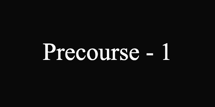 Wecode 1주차 : Precourse 1