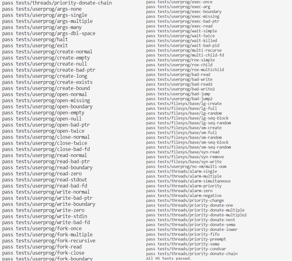 pintos project2 user programs