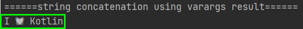 Kotlin Varargs 