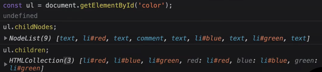[JavaScript]DOM & EVENT(1) document, getElementBy, querySelector, 부모형제자식노드