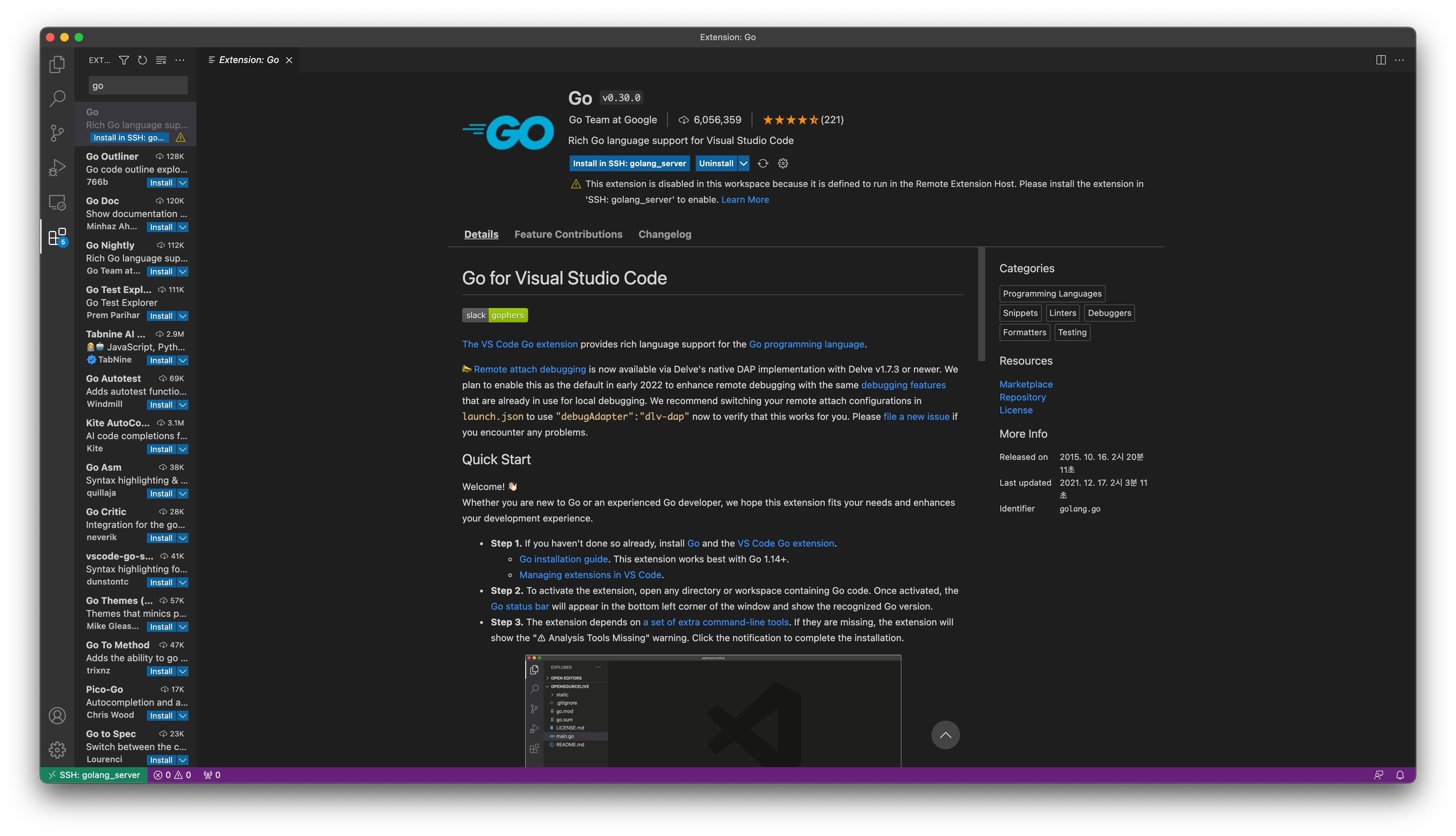 Golang Remote Debugging 