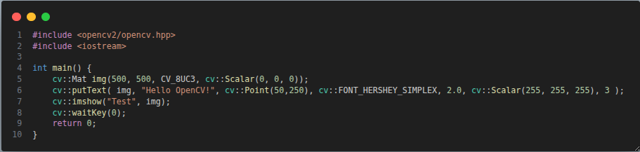 C++ example