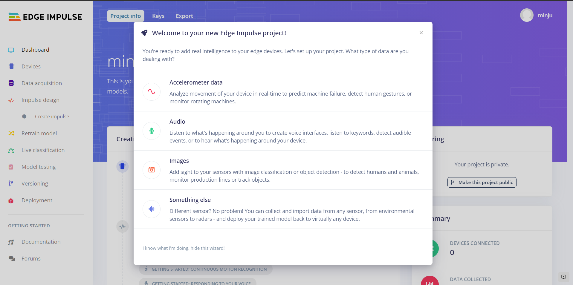 TinyML 개발을 위한 Edge Impulse 사용기