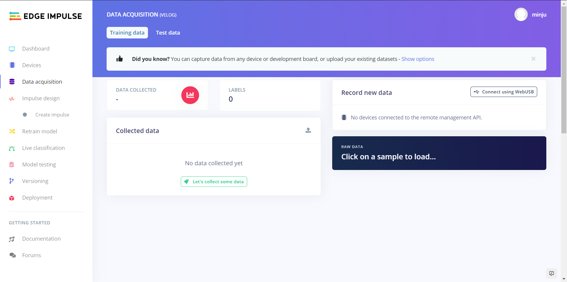 TinyML 개발을 위한 Edge Impulse 사용기