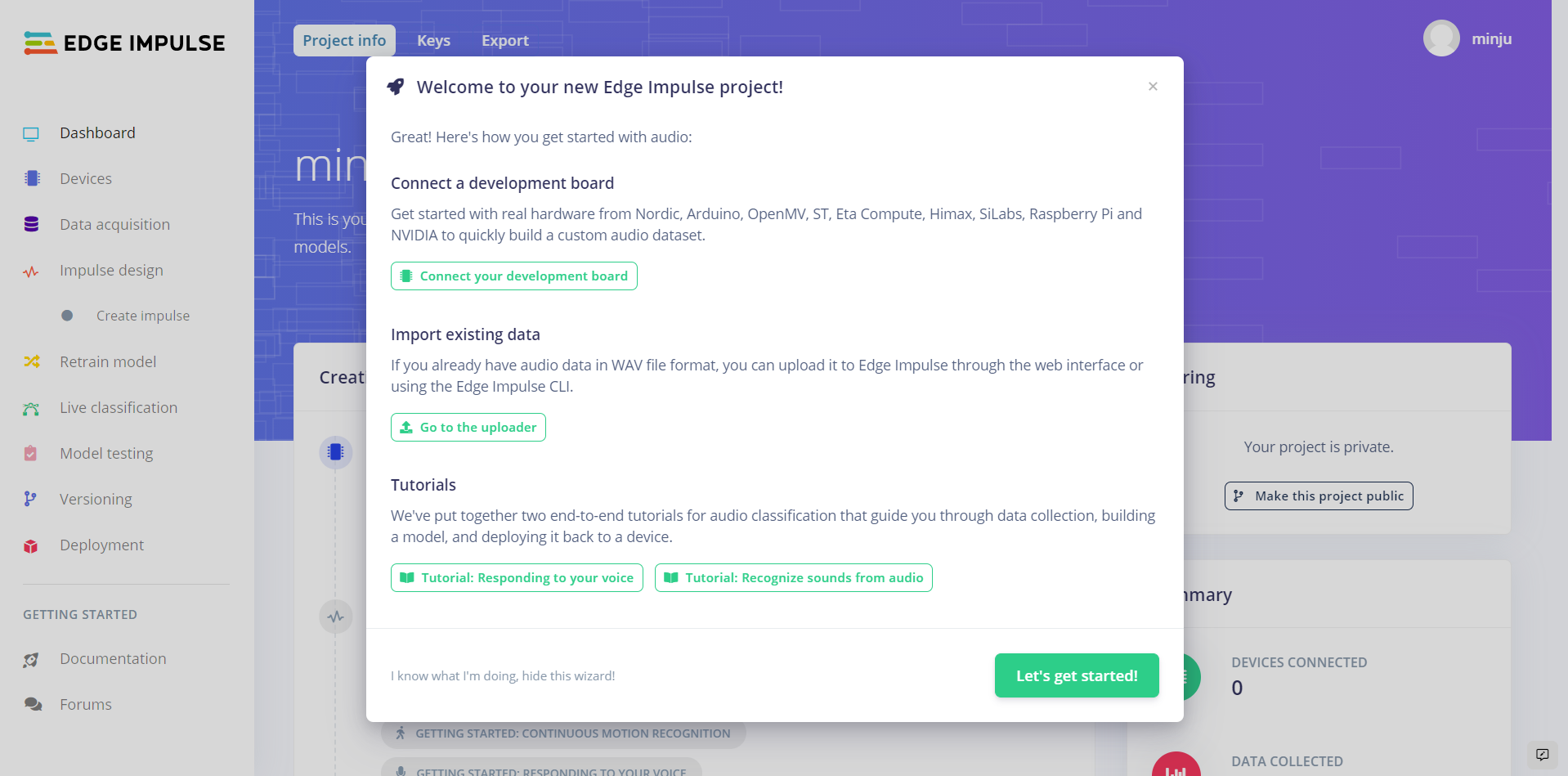 TinyML 개발을 위한 Edge Impulse 사용기