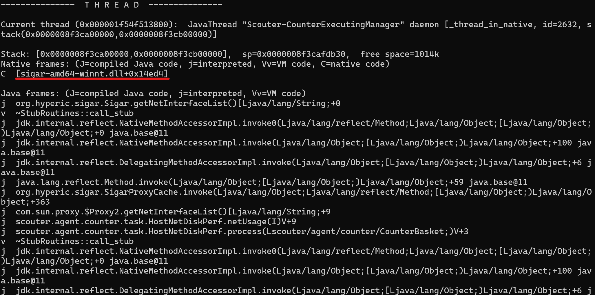 Scouter APM window agent.host 에러
