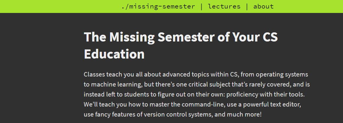 missing-semester) #01:셸(SHELL)