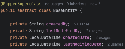 [TIL] MappedSuperClass