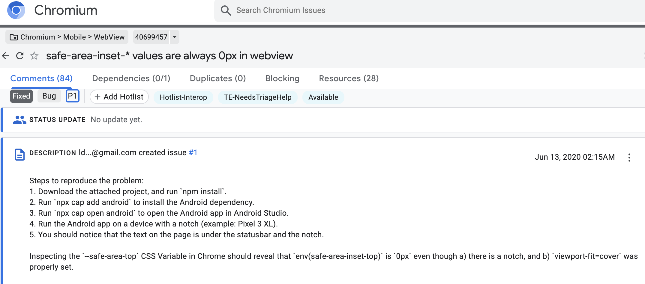 Android WebView safe-area-insets-* 이슈(top, bottom inset 추가 적용)