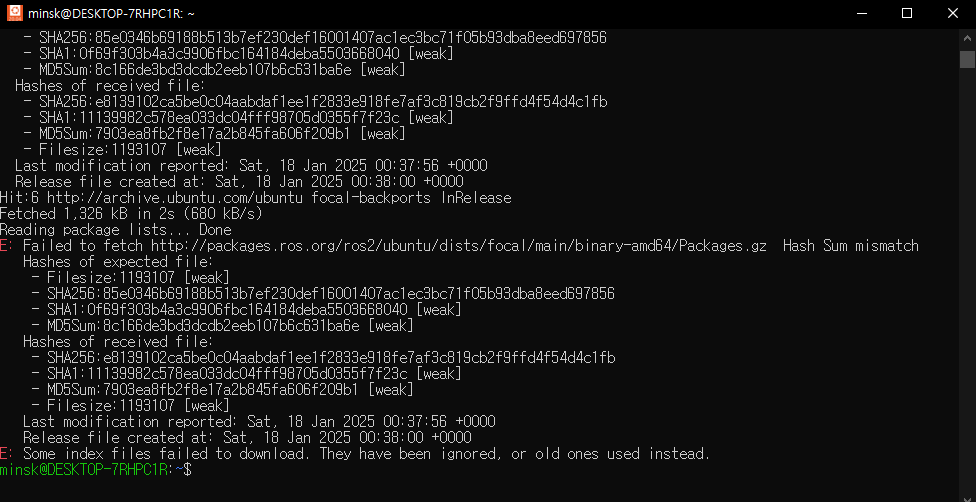 [Ubuntu] "Hash Sum mismatch" error