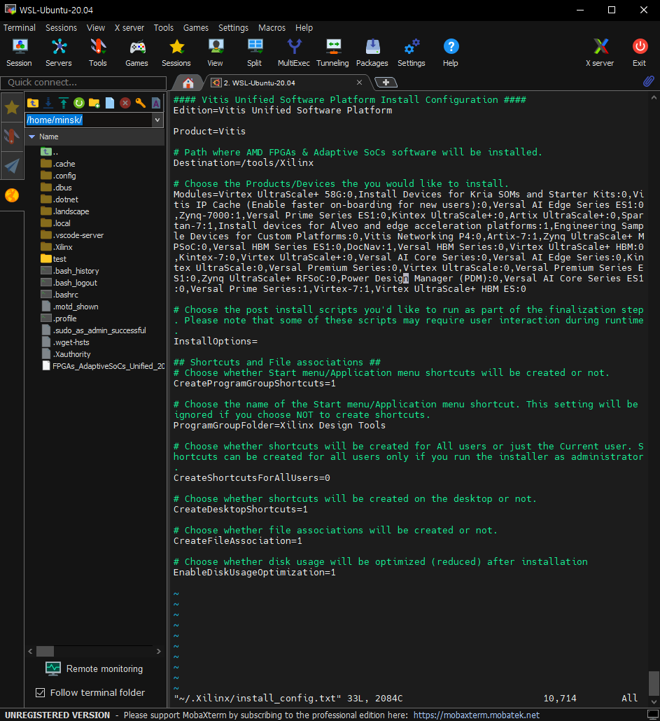 Vivado 2024.1 Installation on WSL Ubuntu 20.04