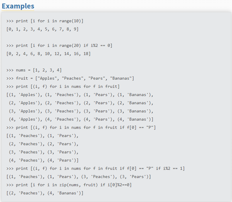 Python List Comprehension