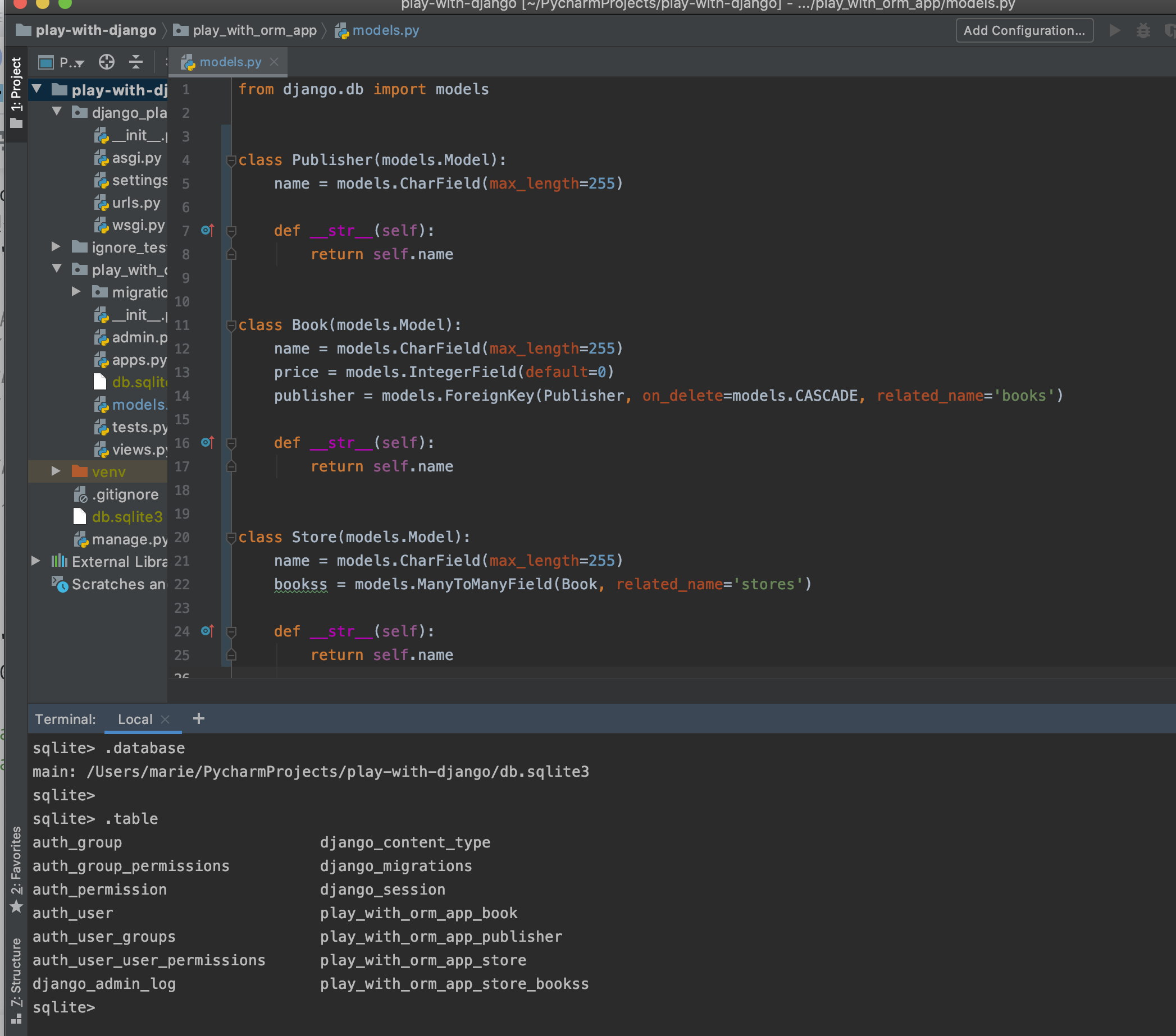 ORM🏹: models.py와 sqlite create문 비교하기