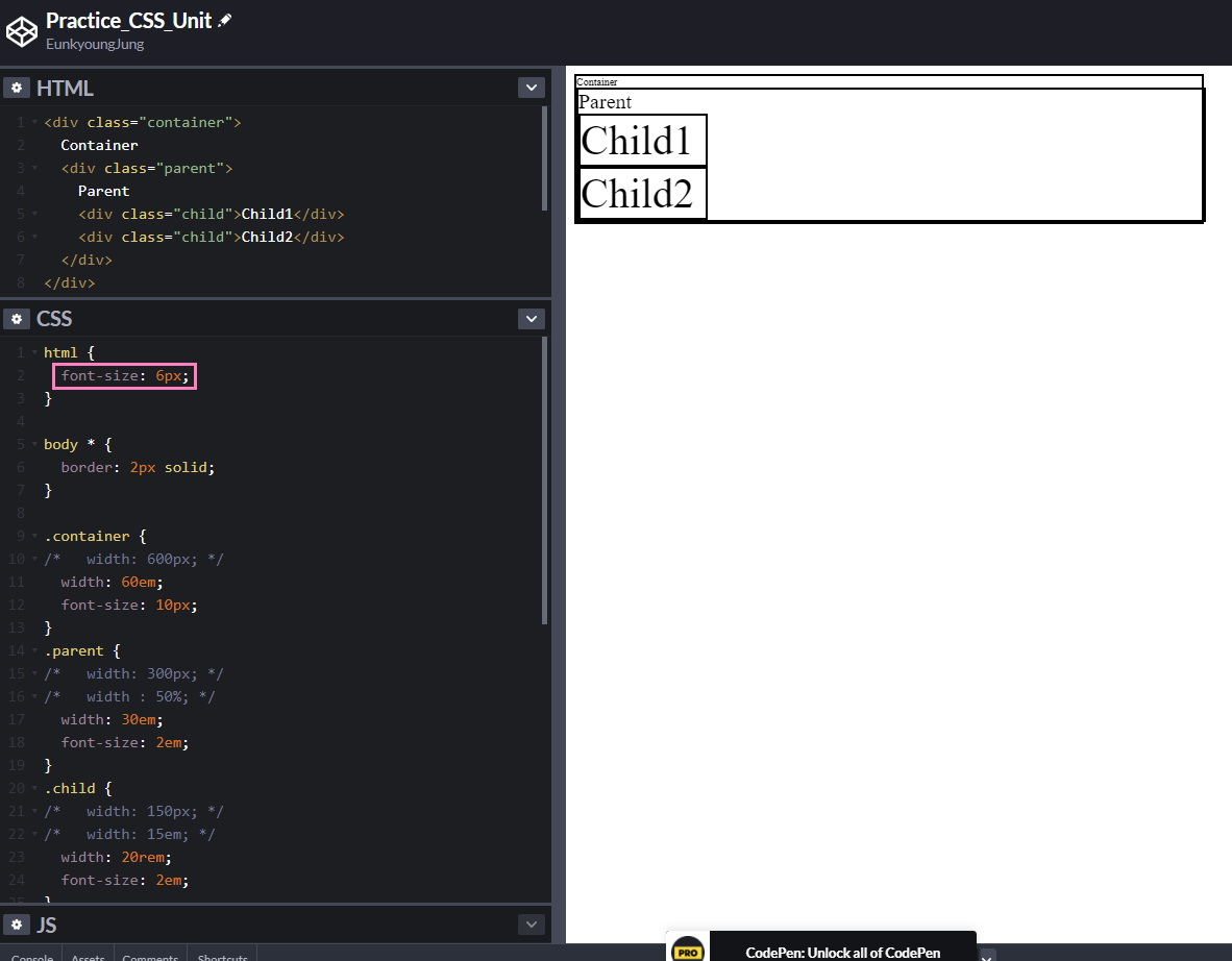 🌈 CSS value: Unit (CSS 단위)