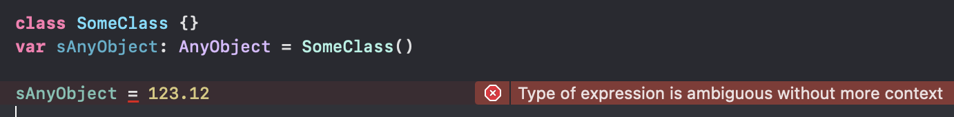 [swift] Any, AnyObject, nil