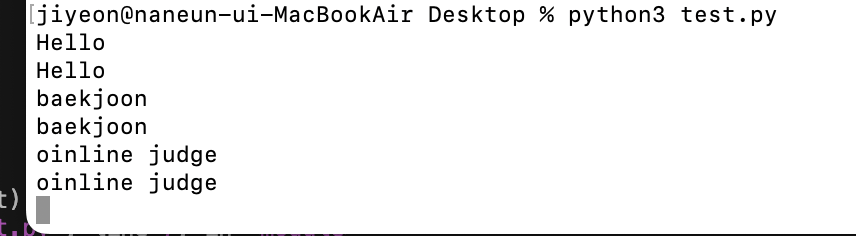 [BAEKJOON] 11718번 그대로 출력하기 - python ver.