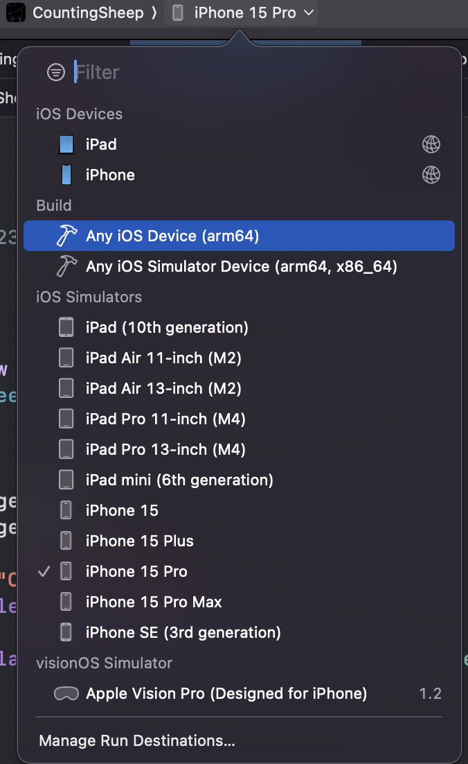 iOS앱 Xcode 배포시 Invalid Run Destination 문제