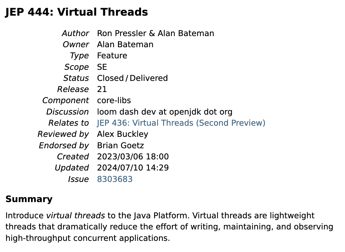Java21의 Virtual Thread (1)