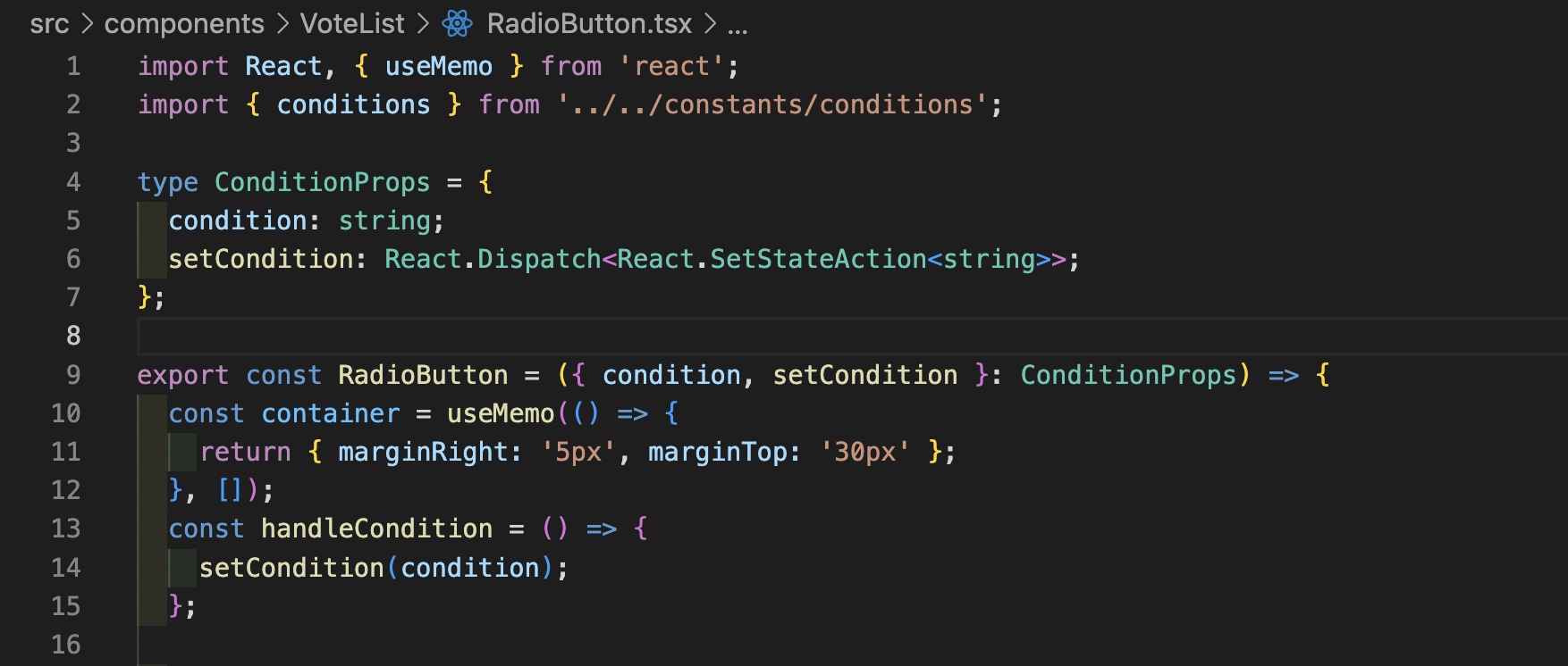 typescript에서 setState 타입 지정하기