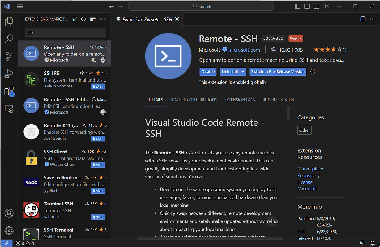 VSCode에서 Ubuntu 서버로 원격 SSH 접속
