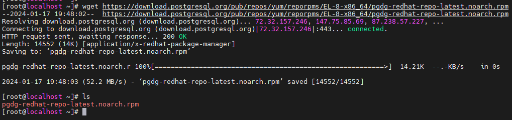 postgresql 설치 In RockyOS