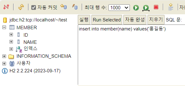 Spring Boot Db 제작1
