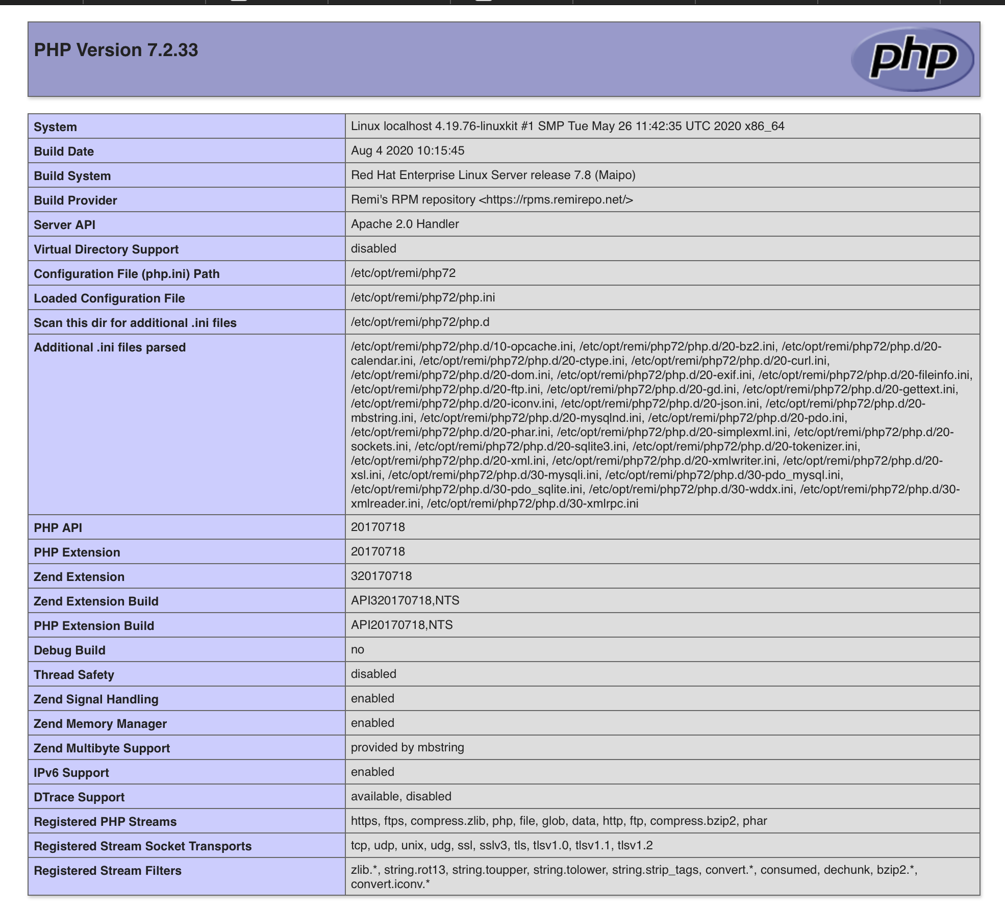 [CentOS7] php.ini 위치 확인하기