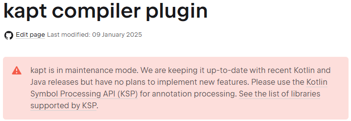 kapt에서 ksp로 전환 후 에러