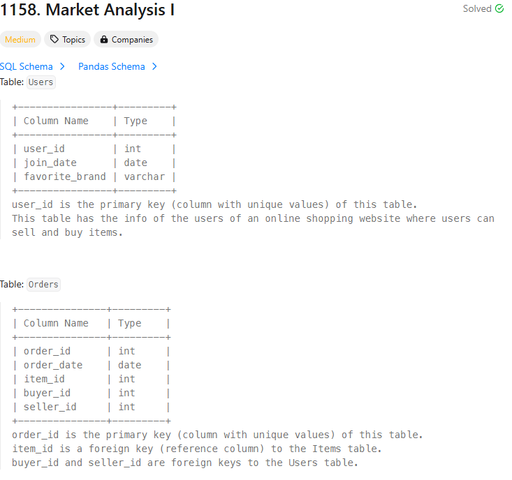 [SQL 심화] 리트코드 3문제::1158 Market Analysis I,1321. Restaurant Growth,550. Game Play Analysis IV
