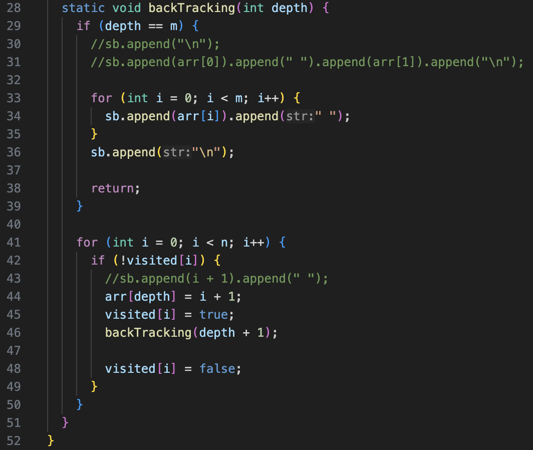 [백준] 15649 - N과 M (1) (Java)