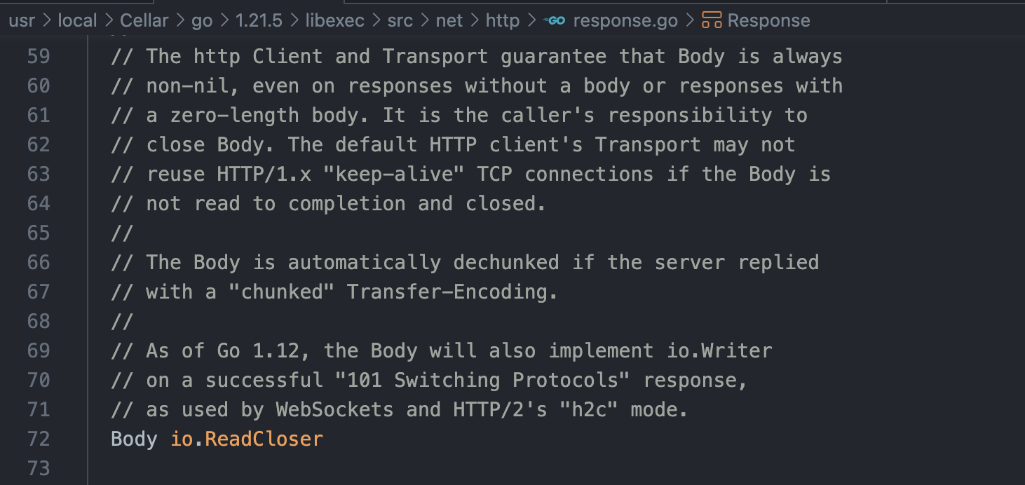 [Go] defer response.Body.Close()