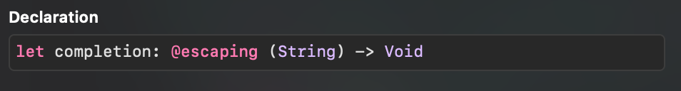 [iOS] @escaping