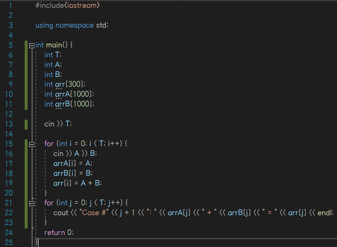 [C++] baekjoon 11021, 11022, 2914
