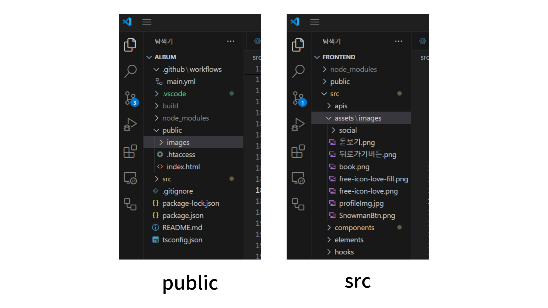 이미지 경로: public과 src 차이