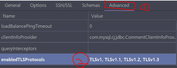 IntelliJ에서 AWS RDS(MariaDB)가져올 때 SSLHandshakeException: No appropriate protocol