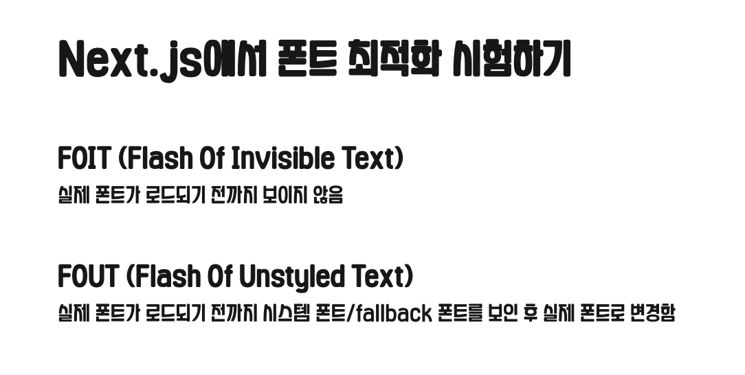폰트 최적화 / Next.js vs React