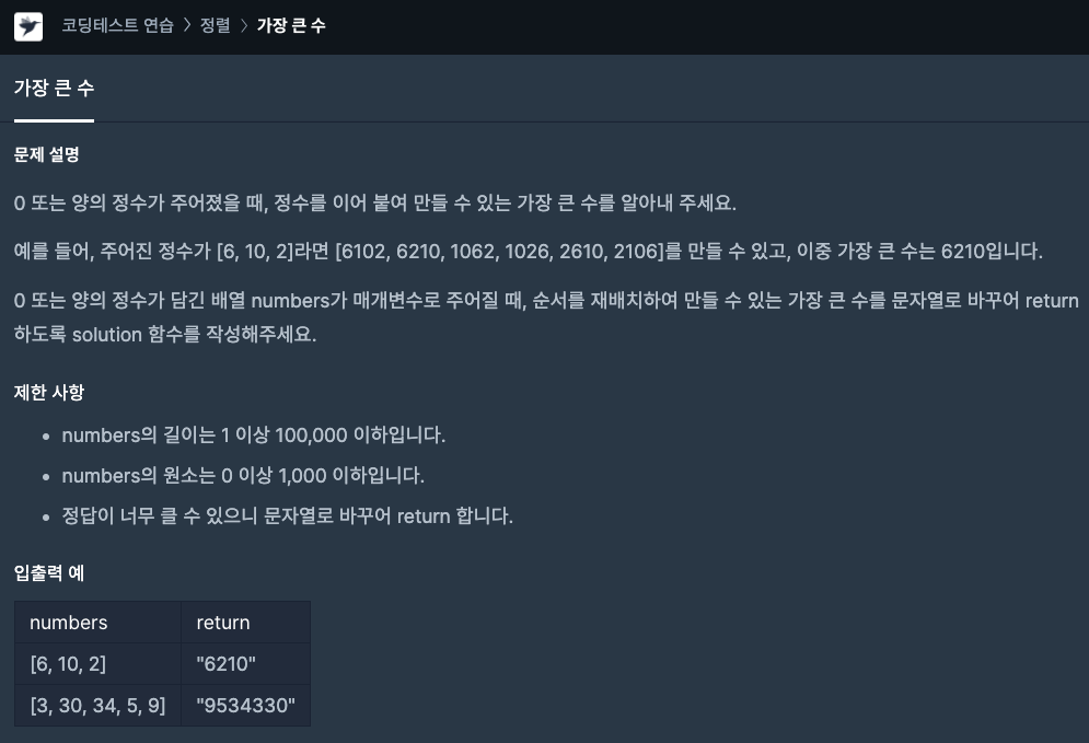 [Java] level2 - sort_42746 : 가장 큰 수