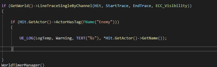 Line Trace , DebugLine