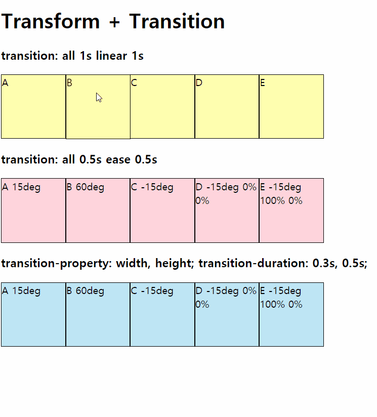 CSS Transform Transition
