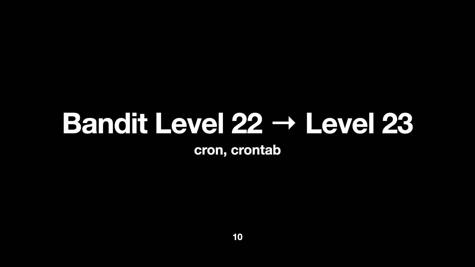 Bandit Level 22 → Level 23
