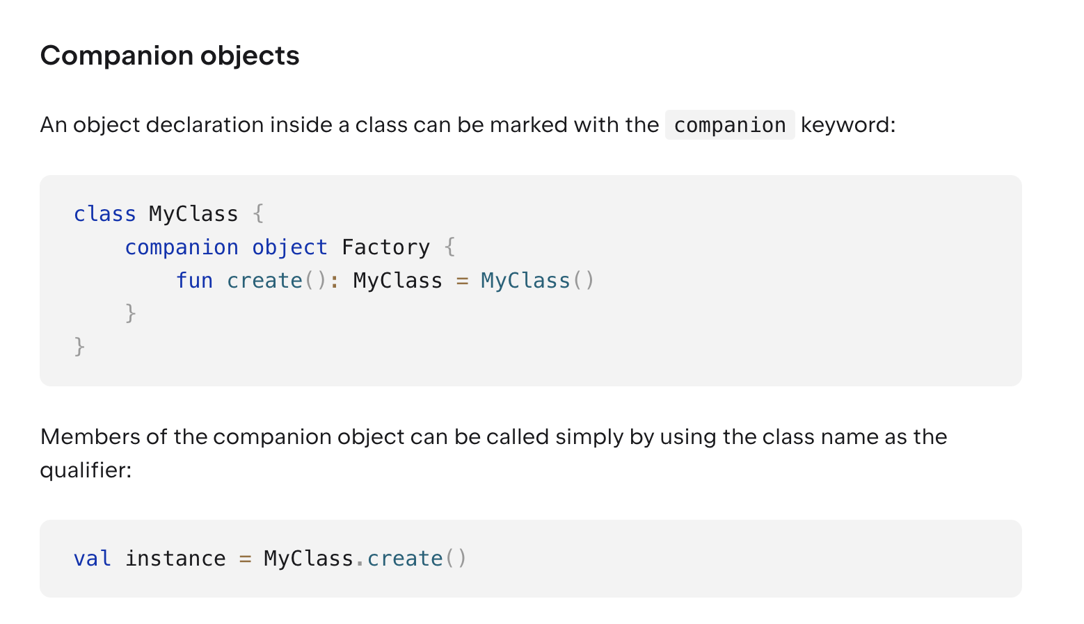 🤖 Companion Object - 선언 및 접근