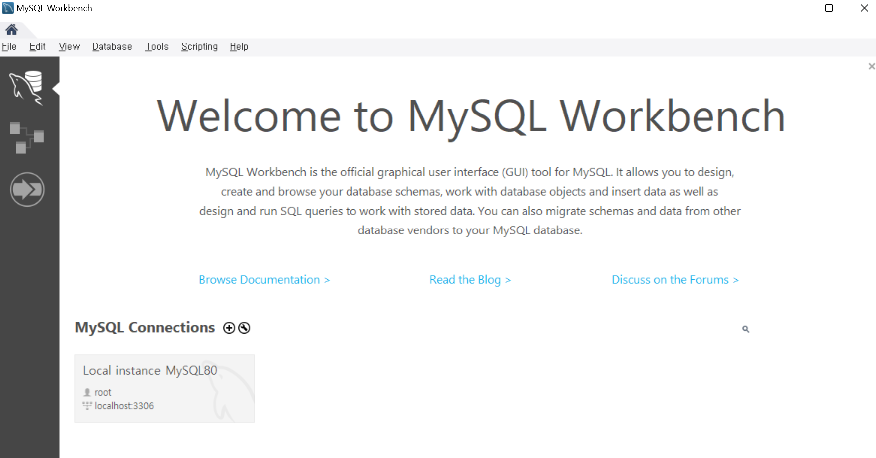 MySQL Workbench, Path 설정