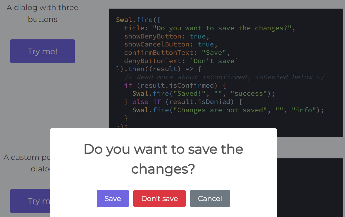 [React] SweetAlert2를 사용해보자.