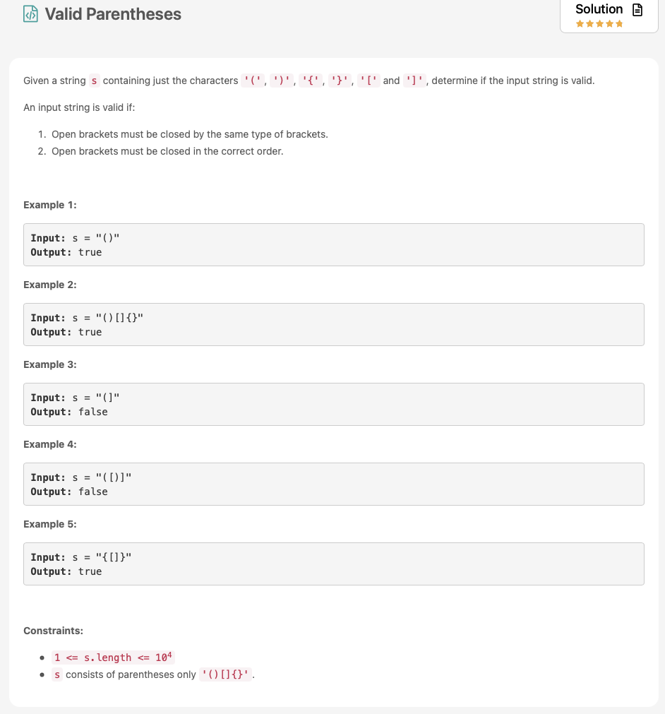[2021][01]Valid Parenthesis