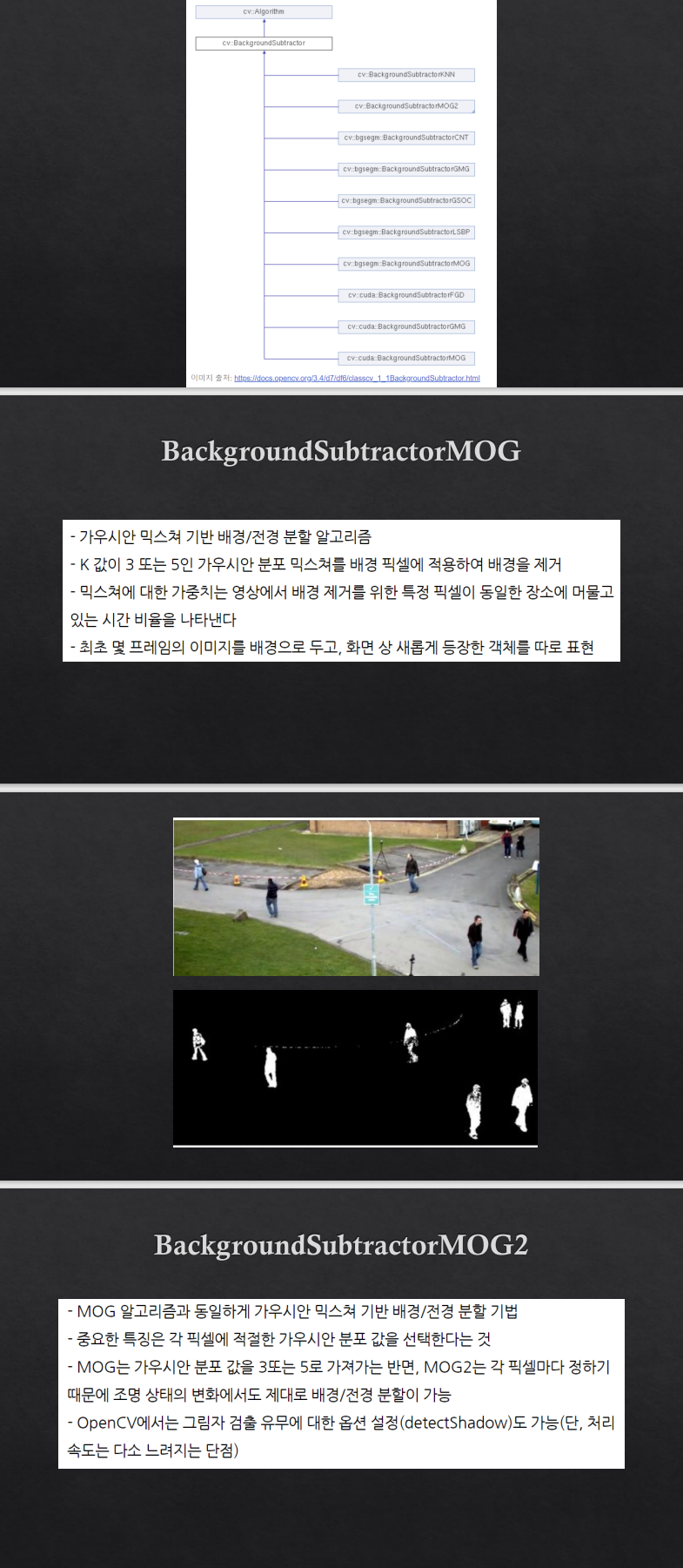 [openCV] Background Subtraction, Haar-cascades