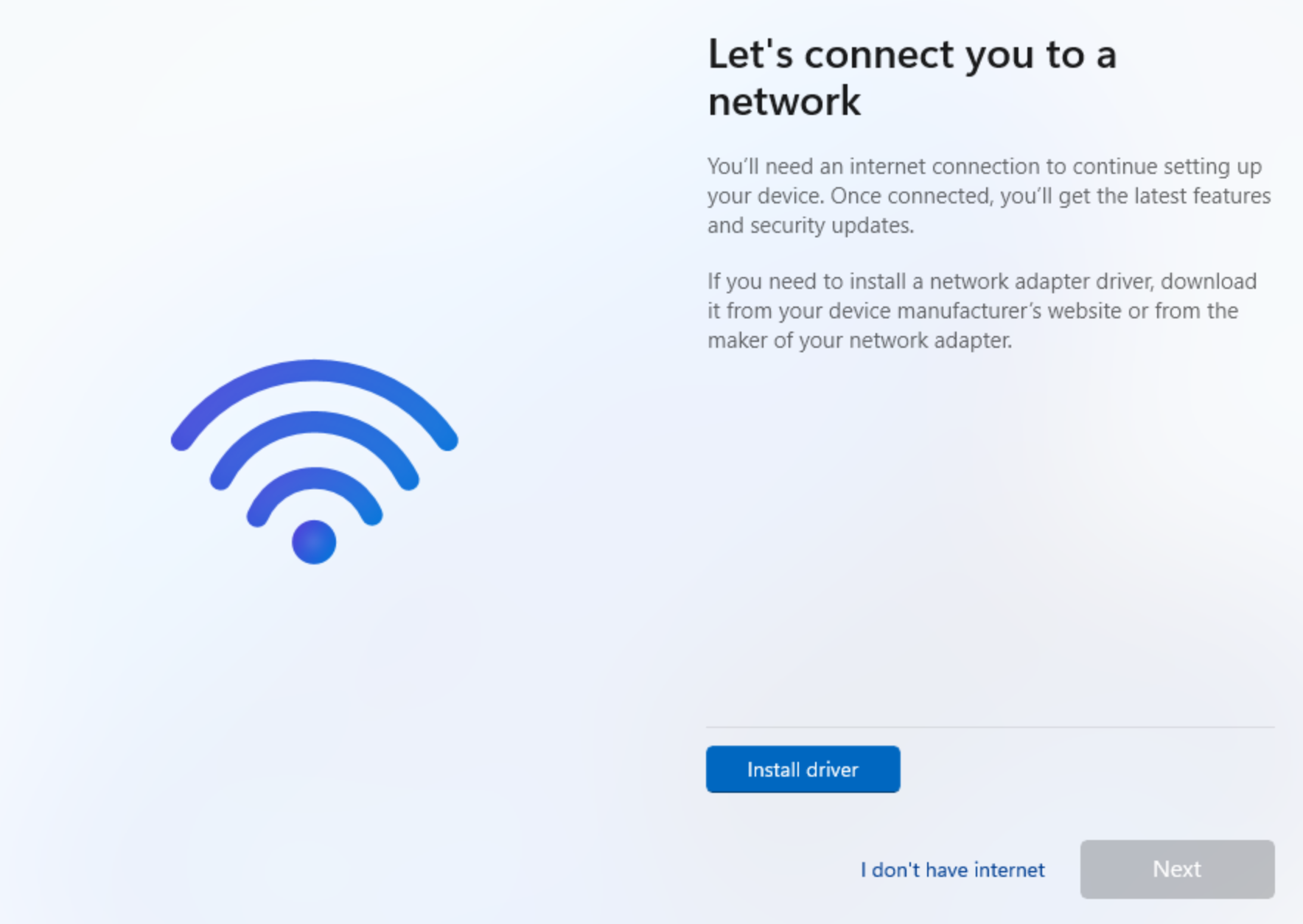 How to Skip Network Driver Installation on Windows 11